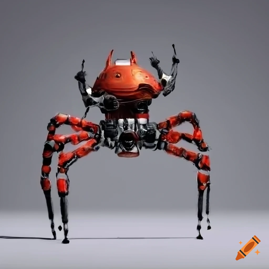 Robot spider_photo_real_subject_in_front_full_body_image_from_a ...