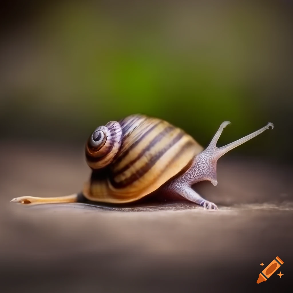 A high definition photo of a pug snail hybrid, HD, photorealistic ...