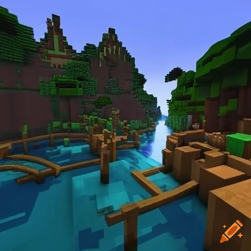 Main minecraft world on Craiyon