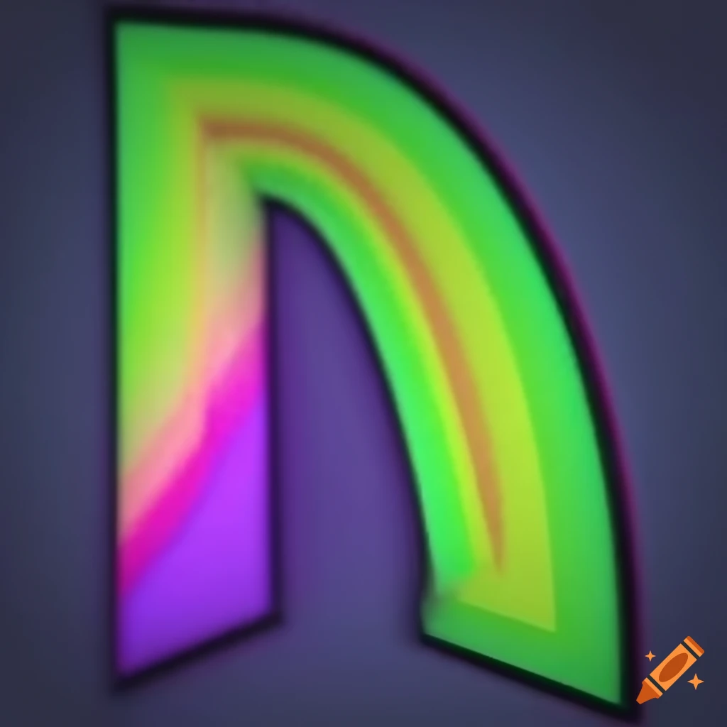 Rainbow λ, the greek letter lambda, in an infinite void on Craiyon