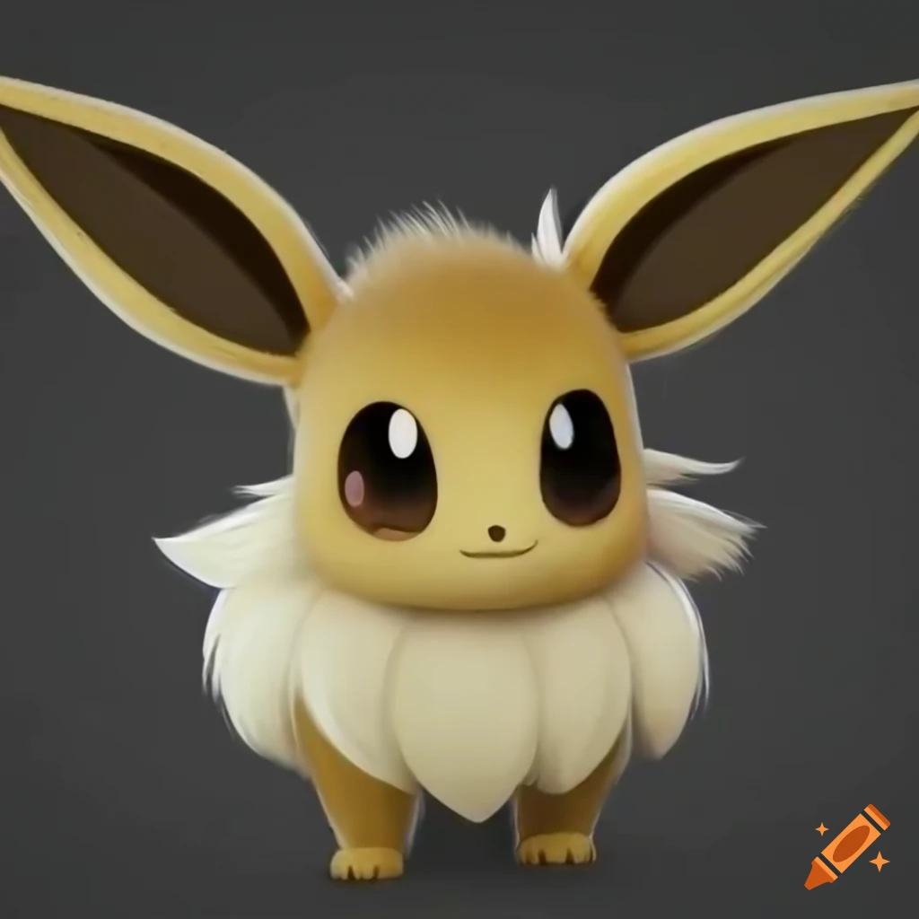 Cute adorable girly female Eevee, realistic lighting fur, high ...