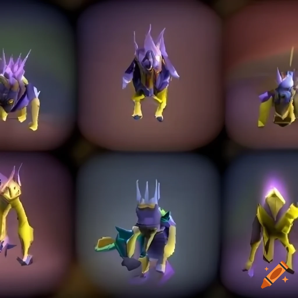 School runescape bosses on Craiyon