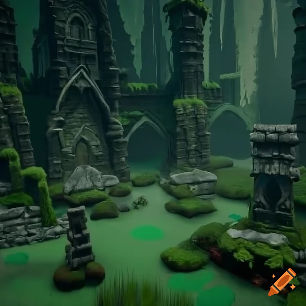 N the background between formation from above fantasy RPG game forest ...