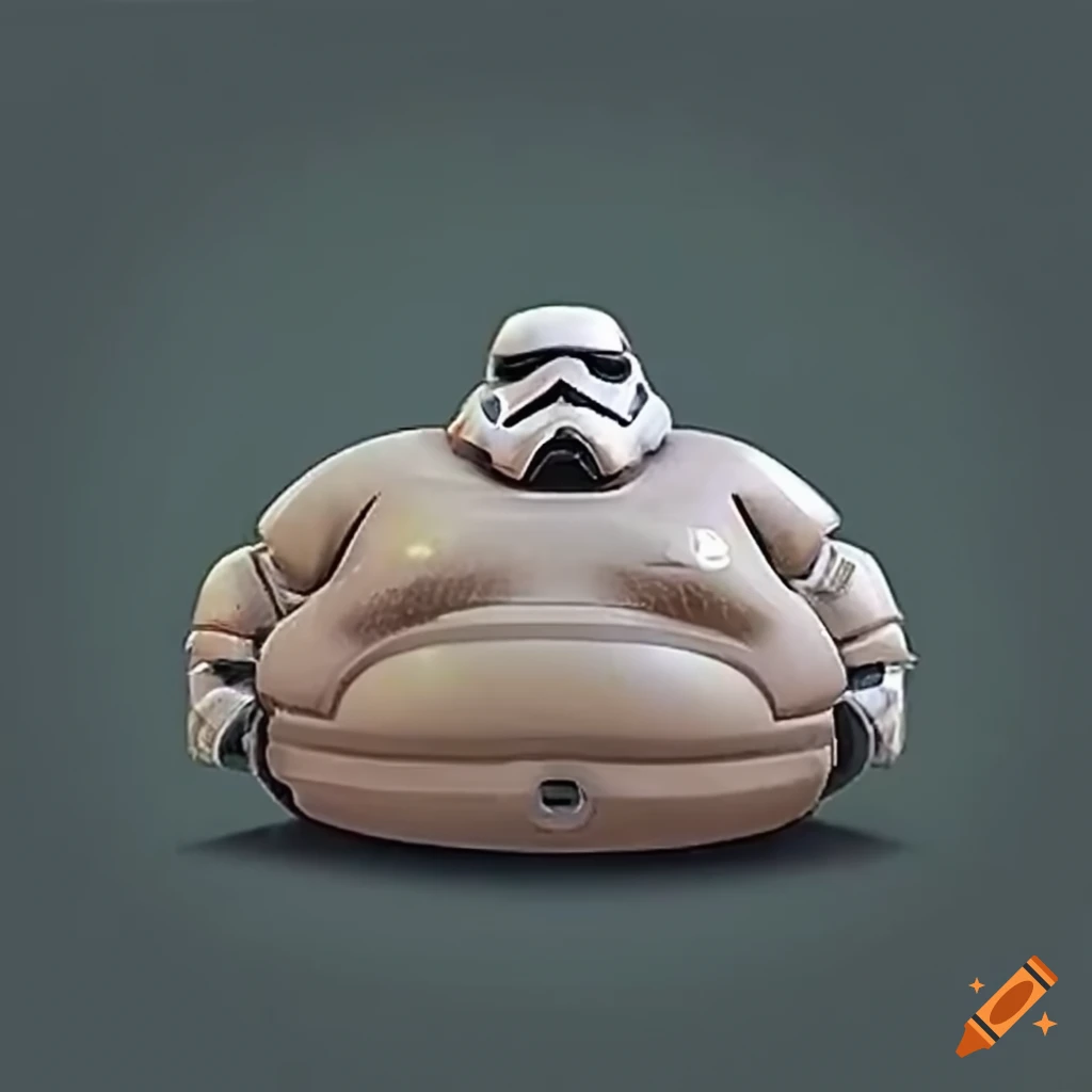 Stormtrooper fat obese on Craiyon