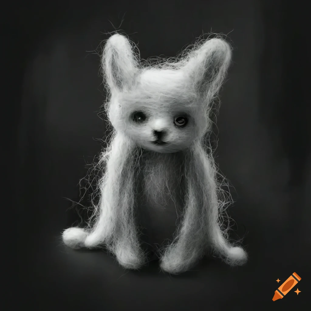 Felted wool creatures in wonderland