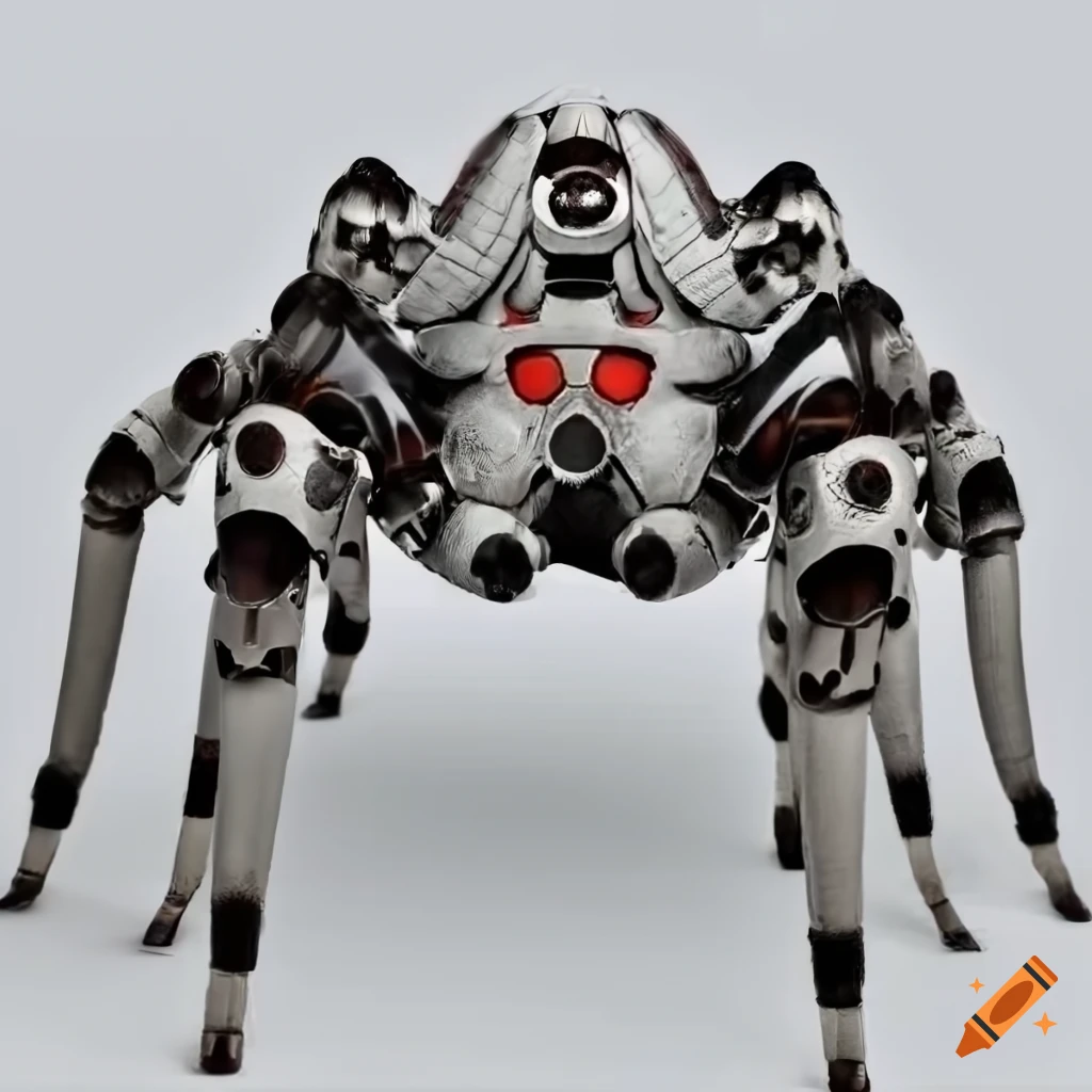 Robot spider_photo_real_subject_in_front_full_body_image_from_a ...