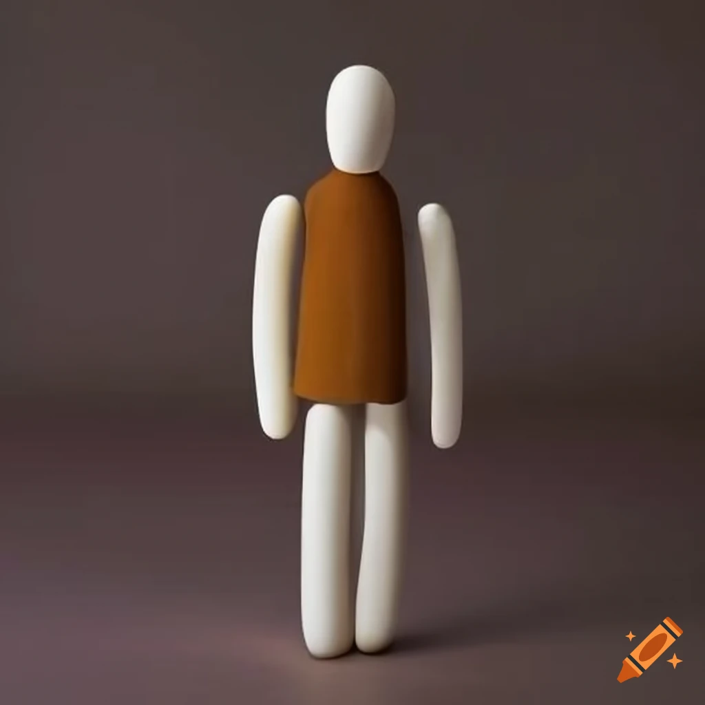 Faceless figure from the 70s on a plain backdrop on Craiyon