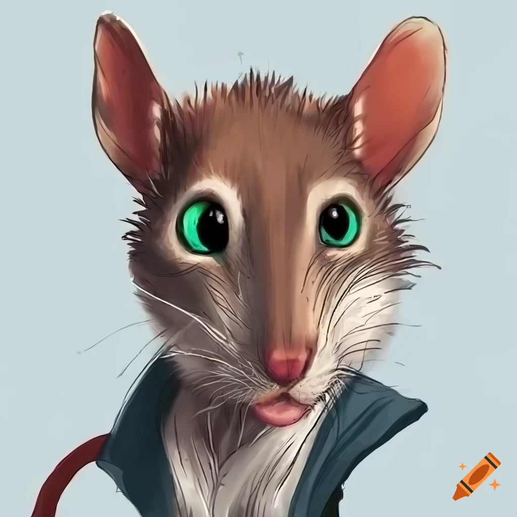 Anthropomorphic rat headshot