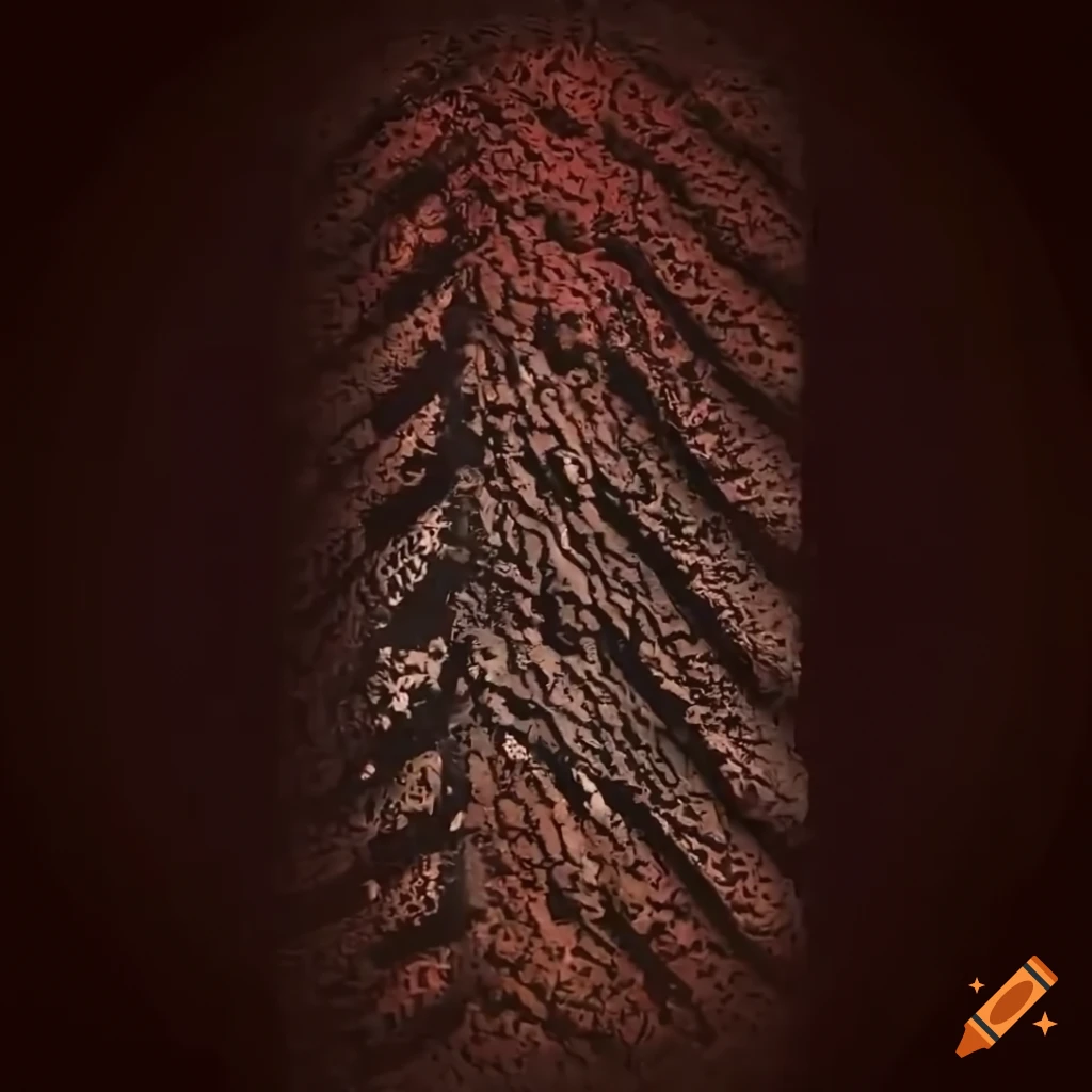 Realistic distressed tire tracks