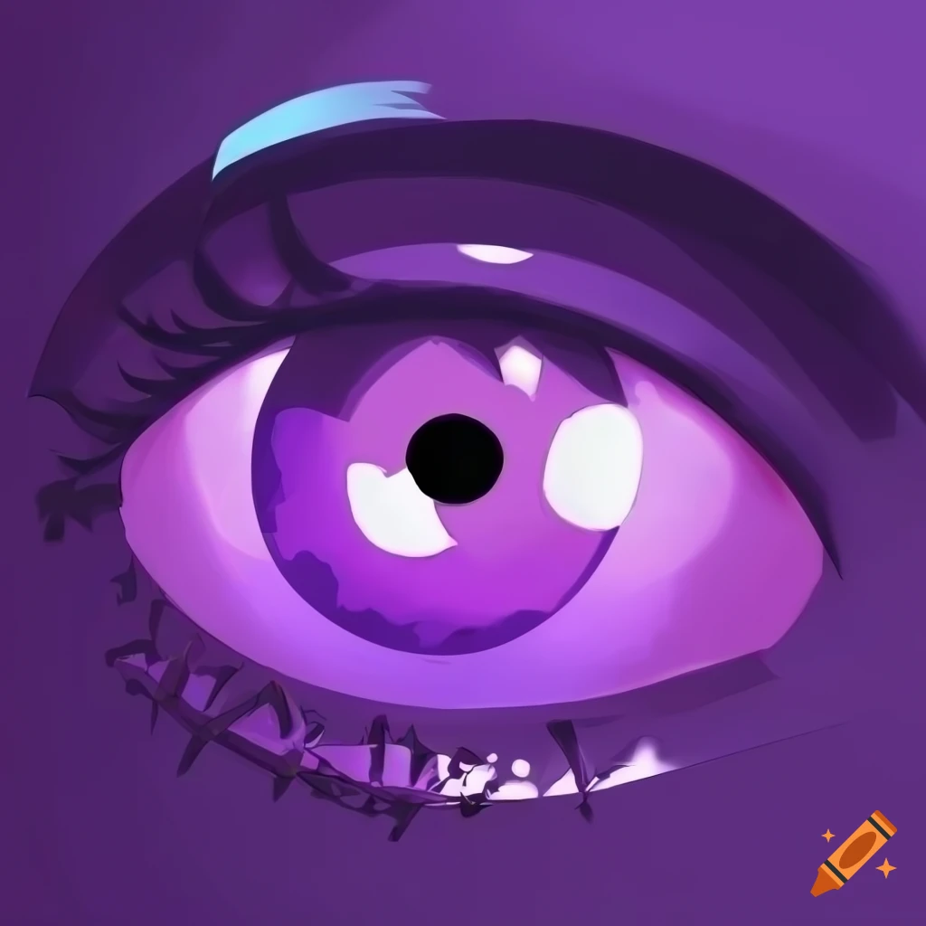 2d vector art of an one purple anime single eye pixiv