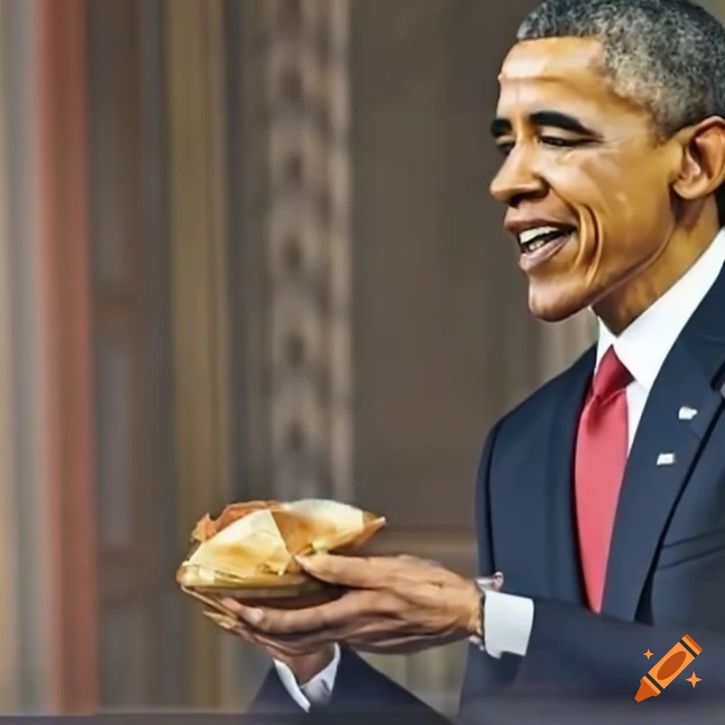 Obama eats among us on Craiyon