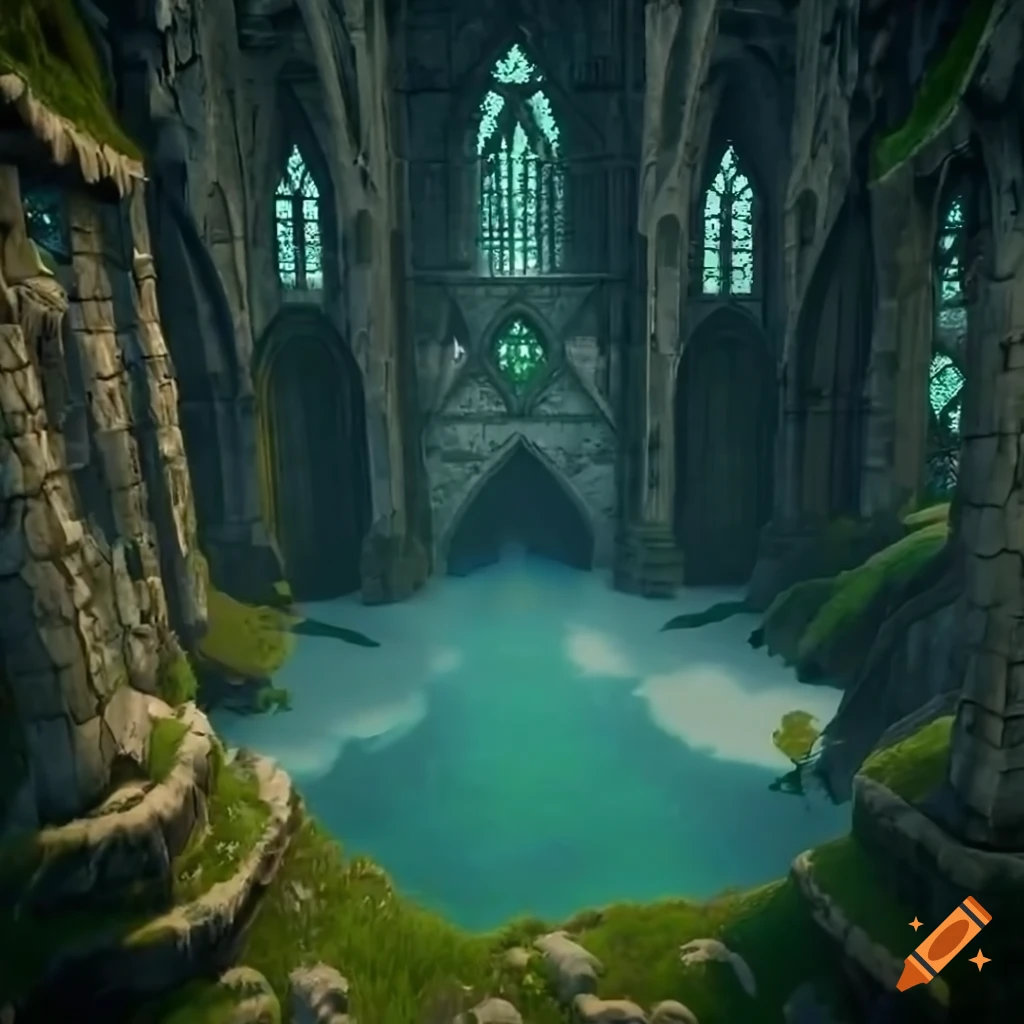 In the background between formation from above fantasy RPG game forest ...