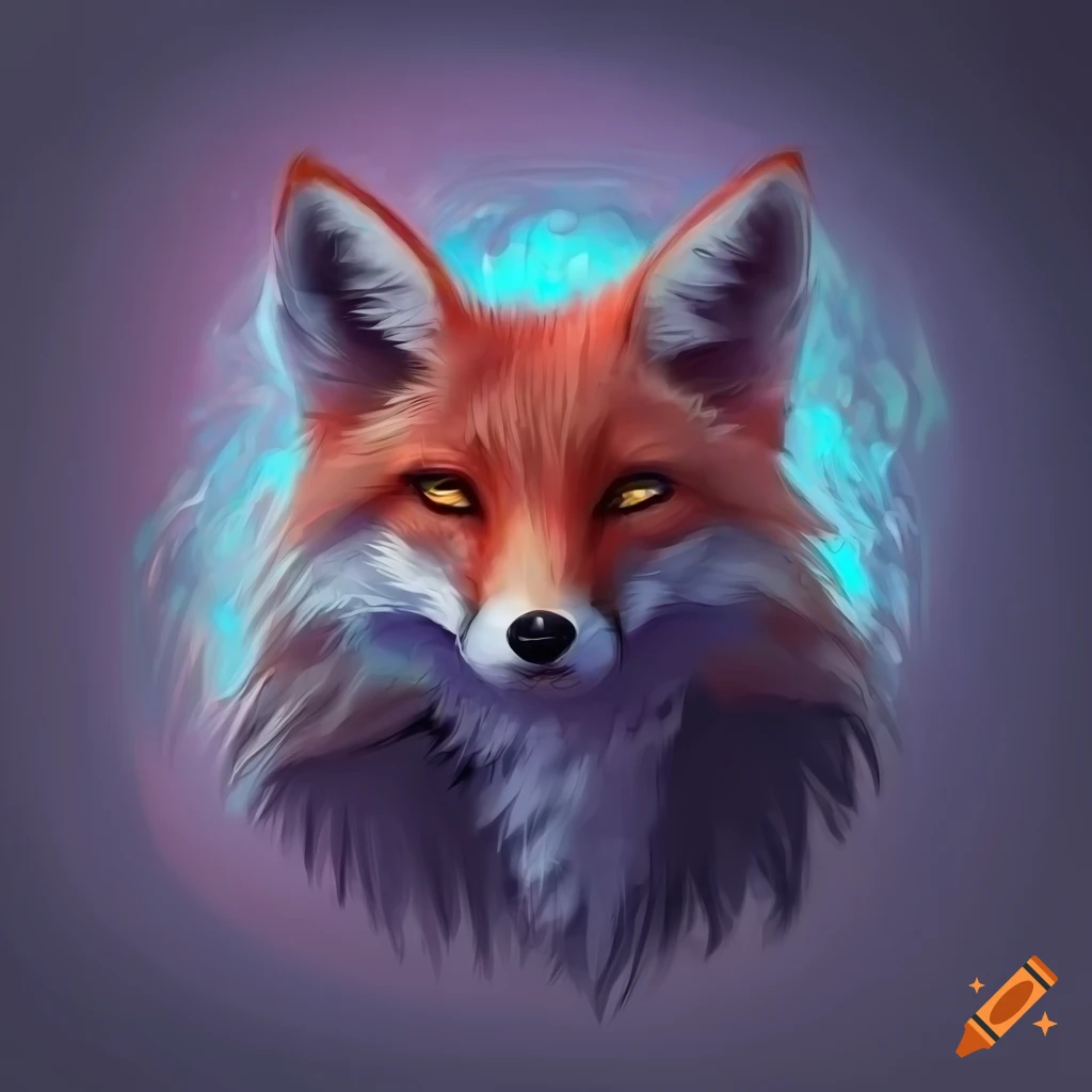 Professional portrait of a firey fox, abstract beauty, approaching ...