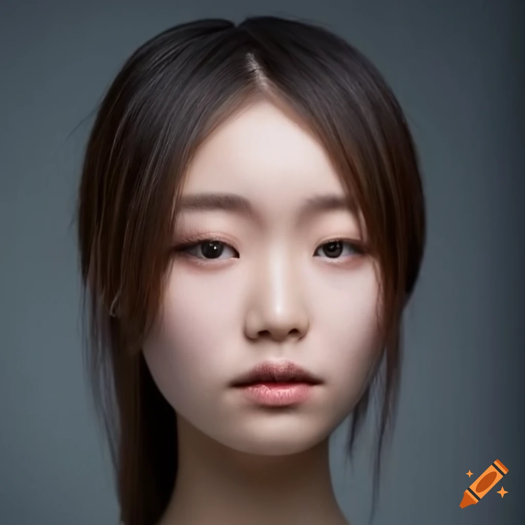Woman, japanese, young, portrait, realistic face, realistic eyes