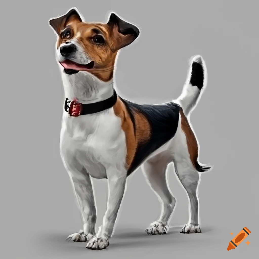 Jack russell terrier character design