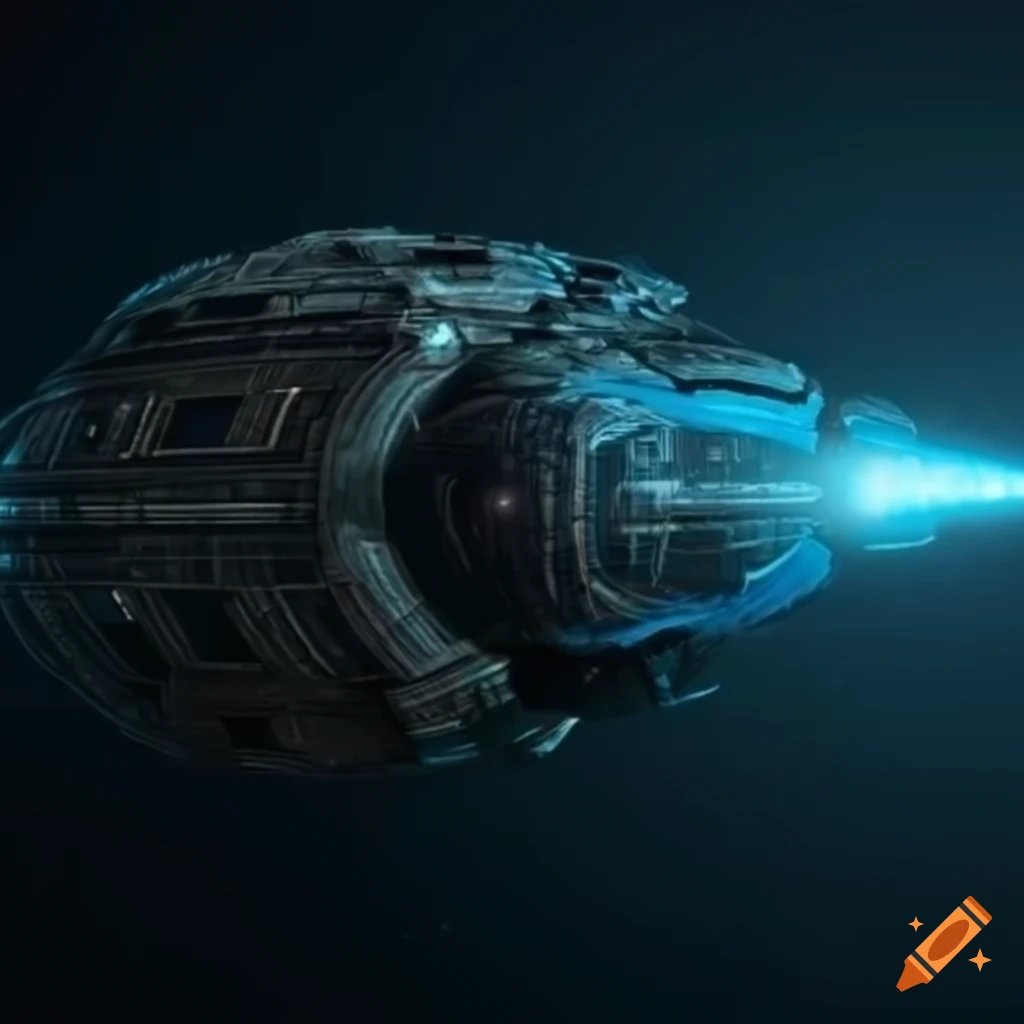 Create an extremely detailed extraordinary alien starship with unknown ...