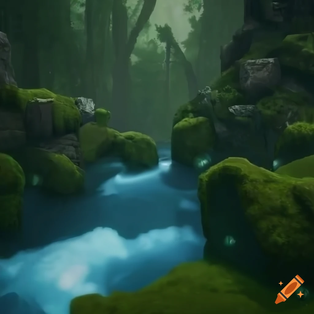 N the background between formation from above fantasy RPG game forest ...