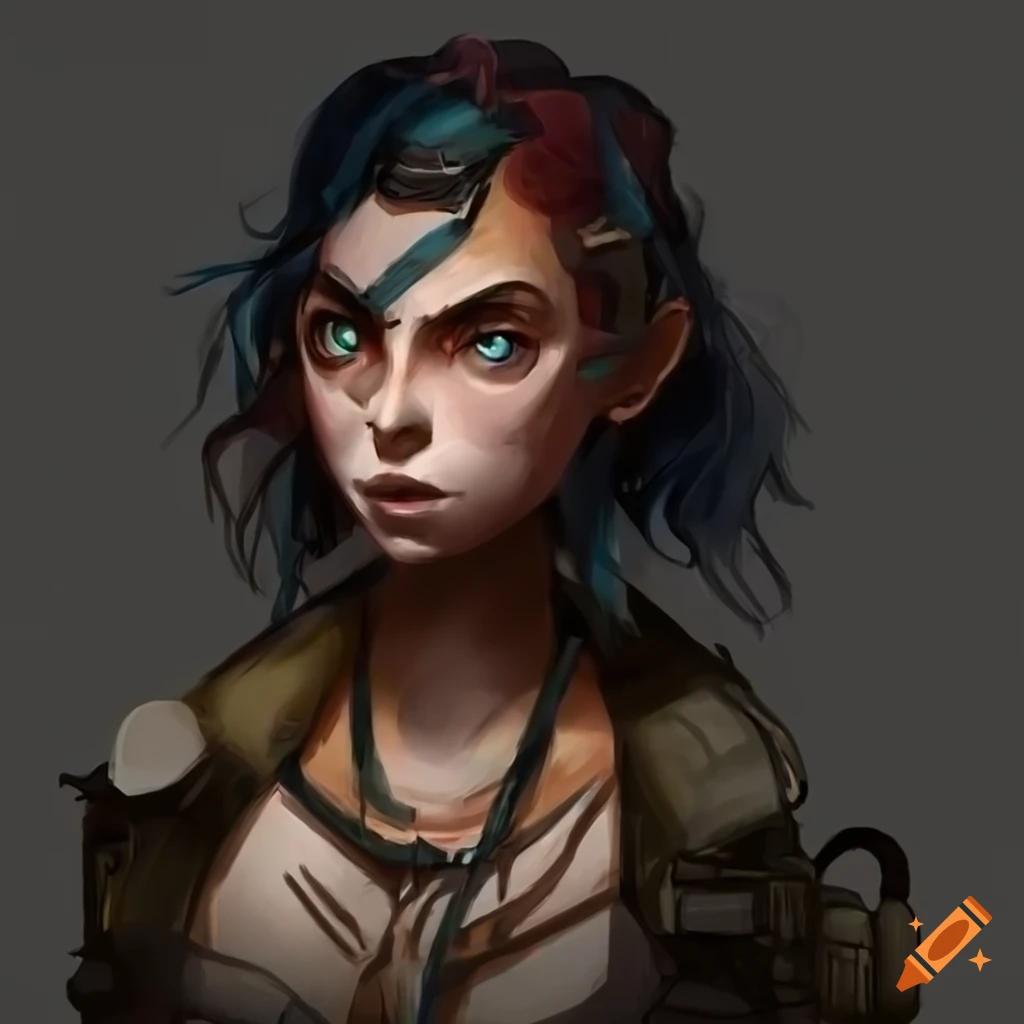 Post apocalyptic girl in Arcane animation style on Craiyon