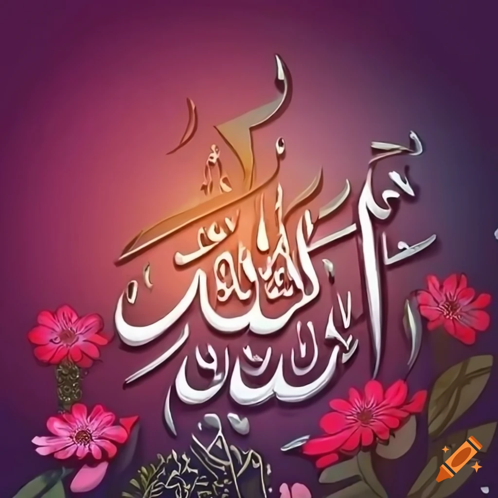 Allah Name In Flower