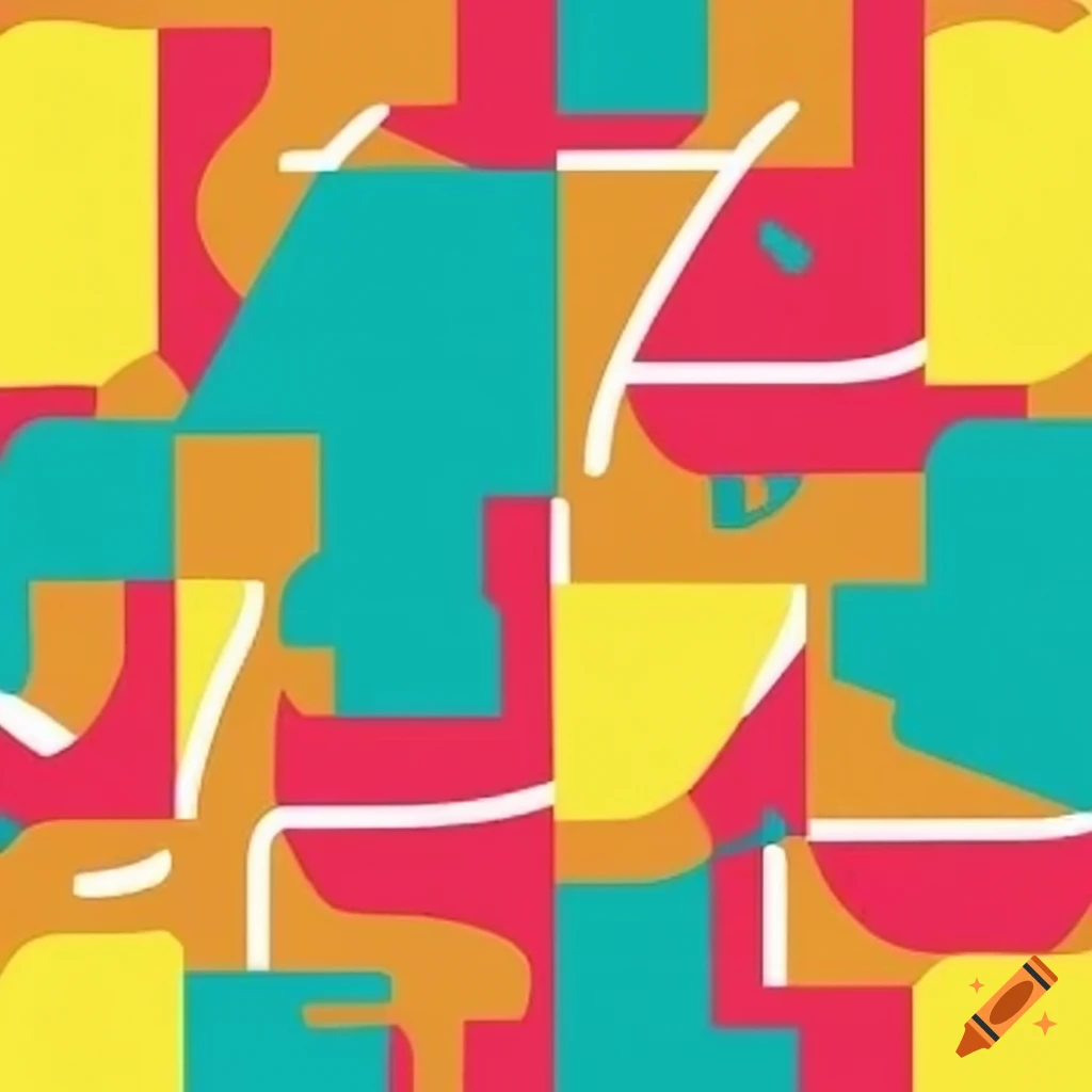 Design a minimalist textile pattern inspired by the Memphis design ...