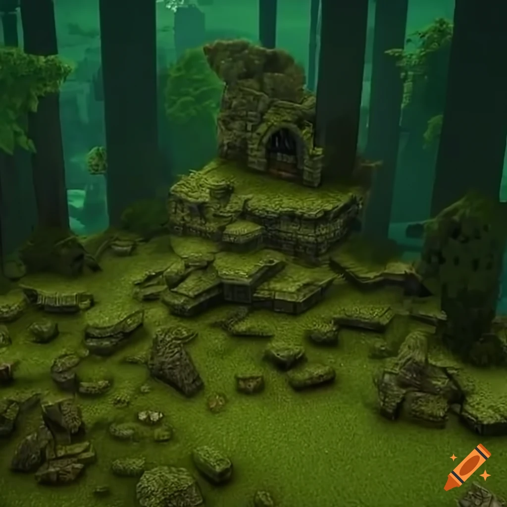 In the background between formation from above fantasy RPG game forest ...