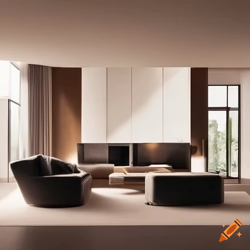 Luxury living area minimal modern