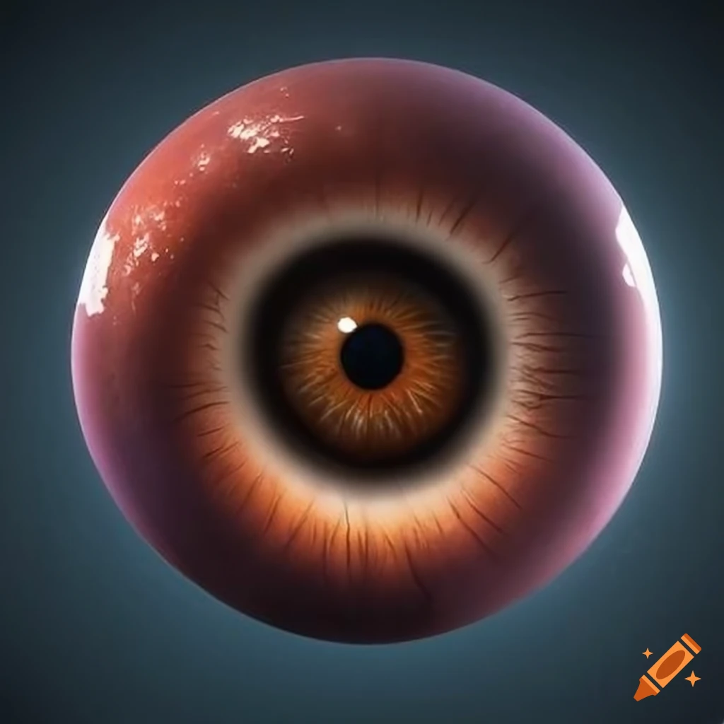 Giant eye with wings on Craiyon