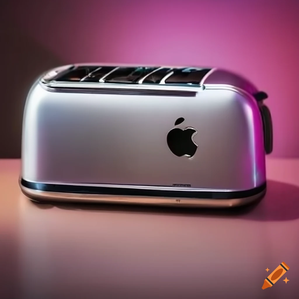 Toaster designed by apple apple logo