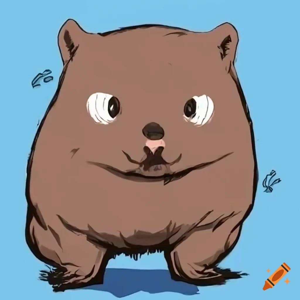 Wombat wearing shoes