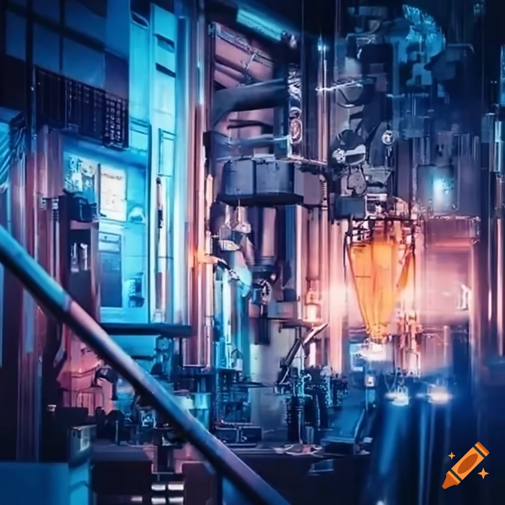 Tech-focused industrial experience on Craiyon