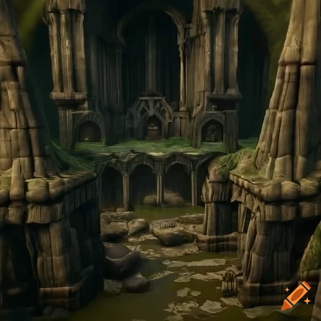 In the background between formation from above fantasy rpg game forest ...