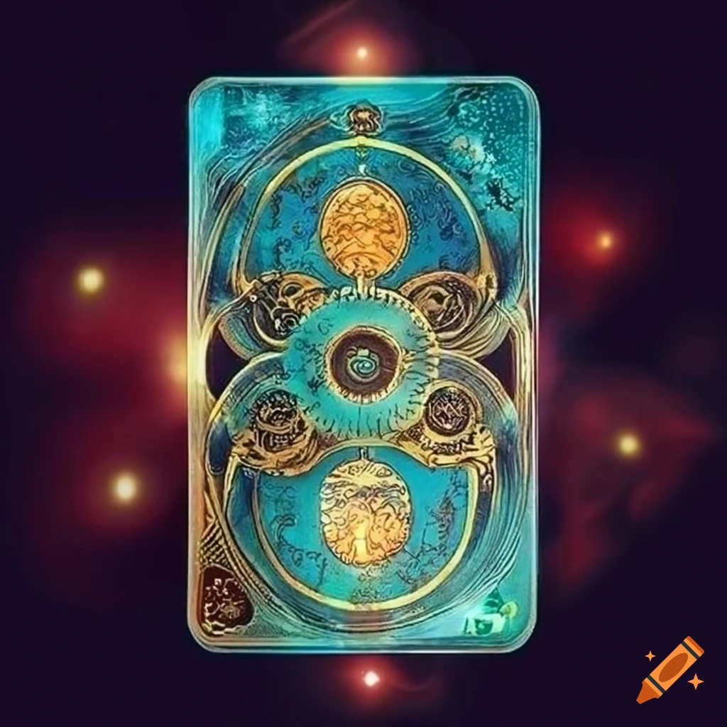 Une carte de divination type jeu de tarot sur le thème du karma