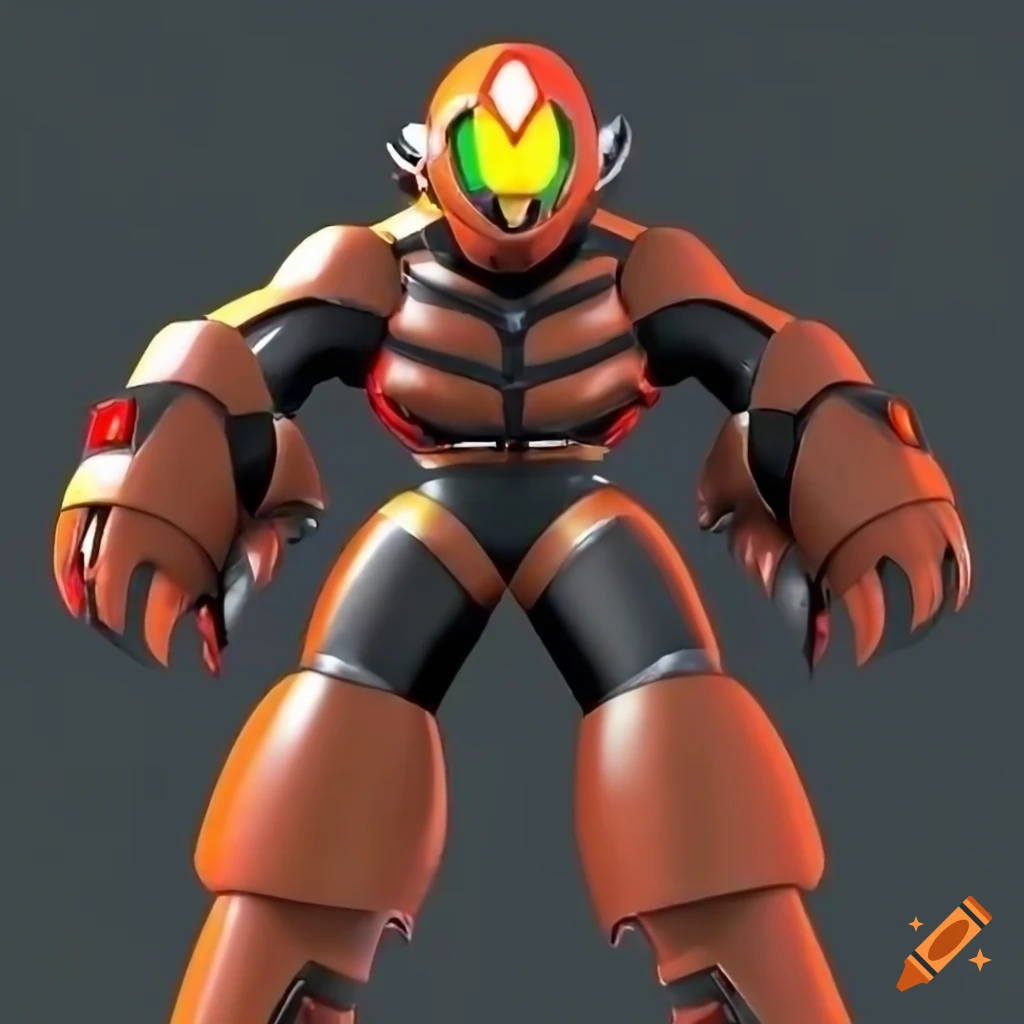Evil scorpion themed Megaman villain. Scorpion tail. Red and black ...
