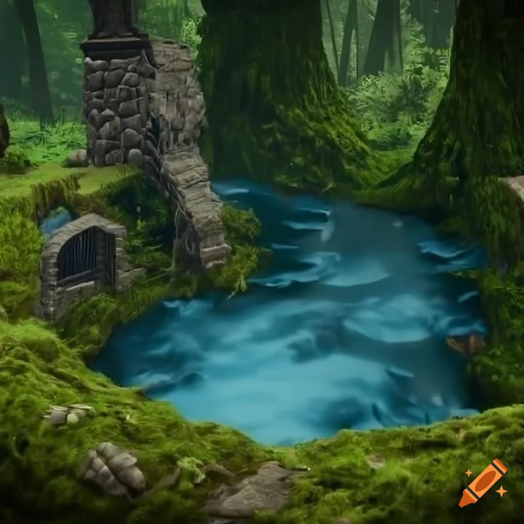 N the background between formation from above fantasy RPG game forest ...