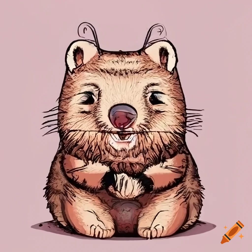 Wombat wearing shoes on Craiyon