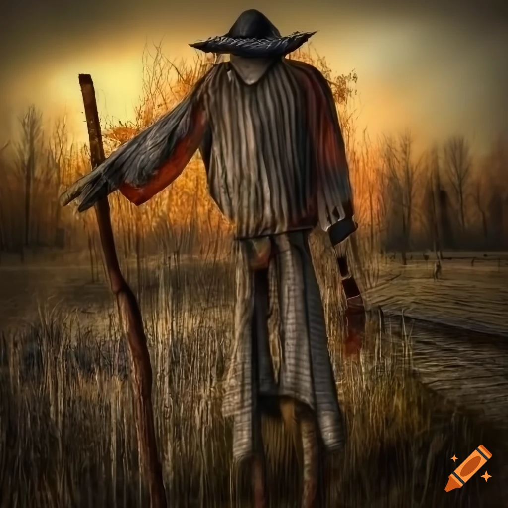 The scarecrow of rust, hdr photo-realistic