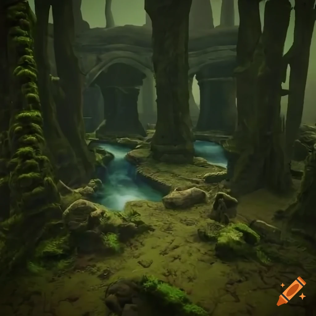 N the background between formation from above fantasy RPG game forest ...