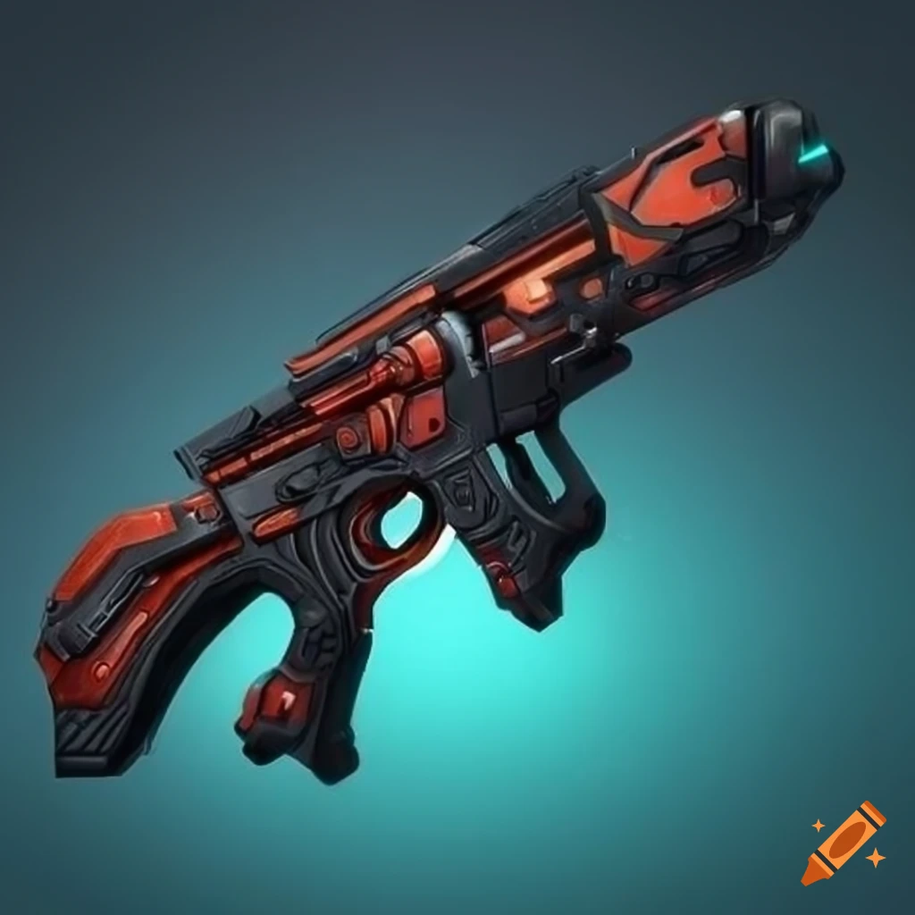 Sci-fi weapon, fictional blaster, futuristic, detailed on Craiyon