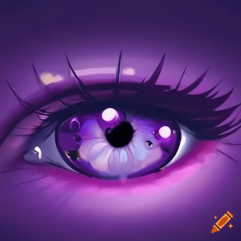 2d vector art of an realistic one purple anime single eye pixiv on Craiyon