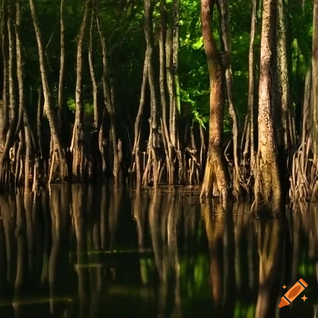 Mangrove swamp on Craiyon