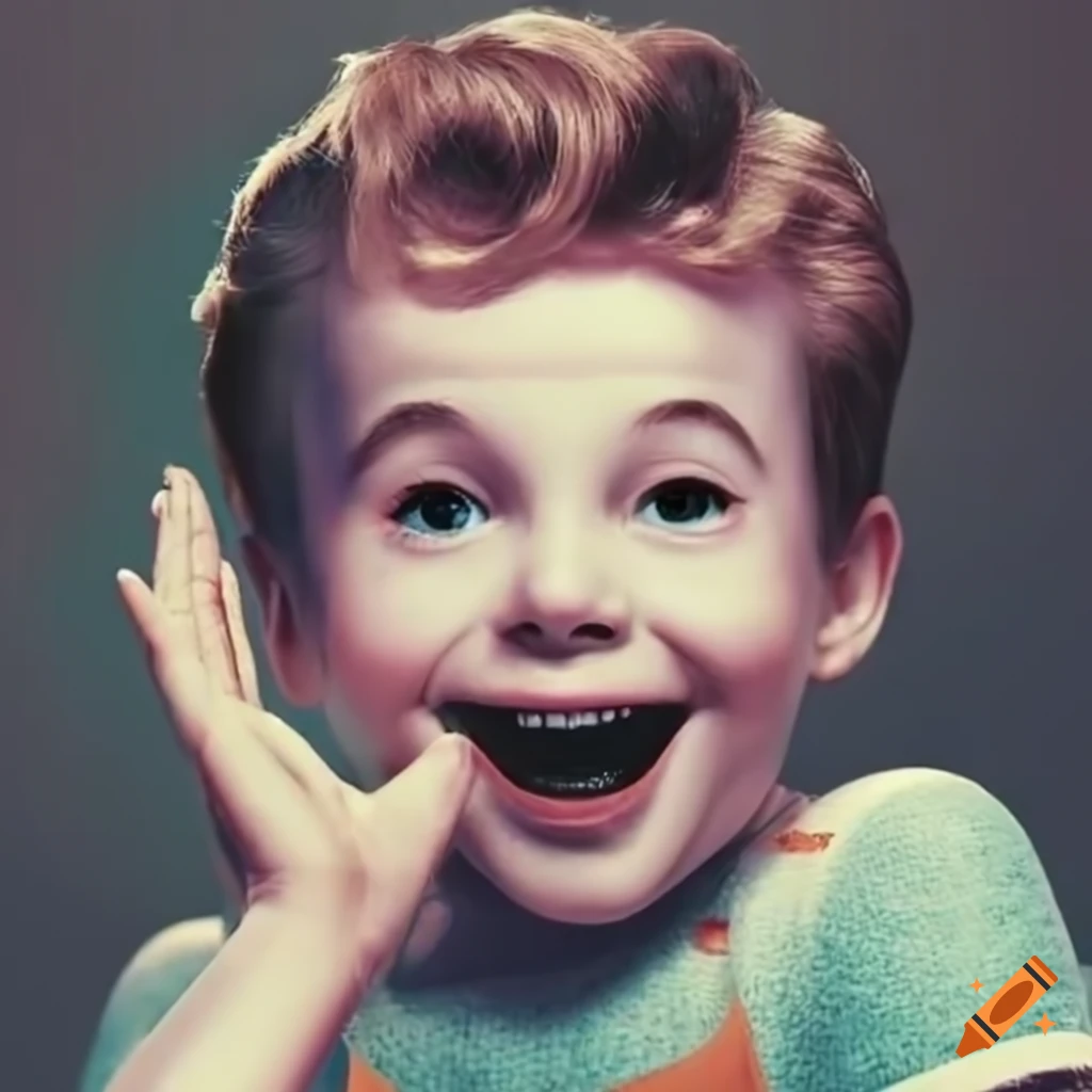Excited child from a 50s magazine ad