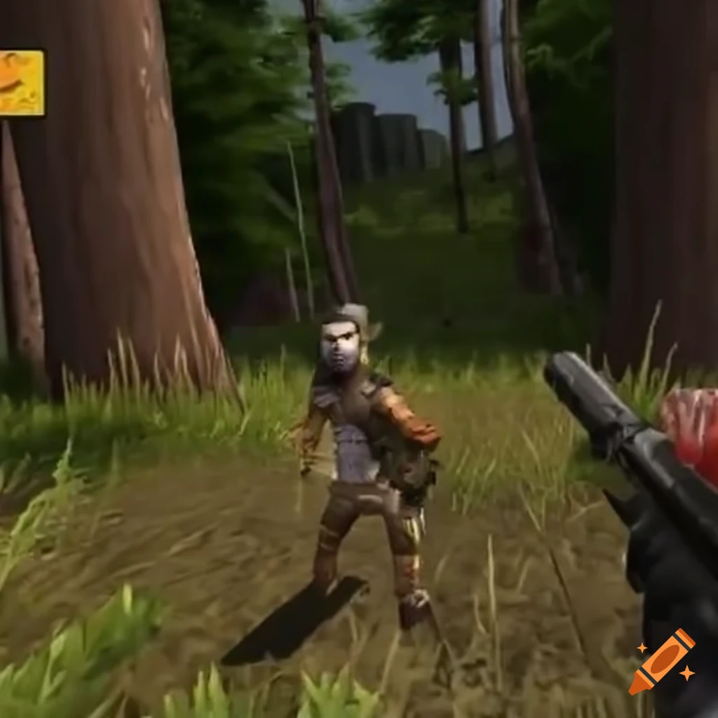 Battle royale-style gameplay on Craiyon