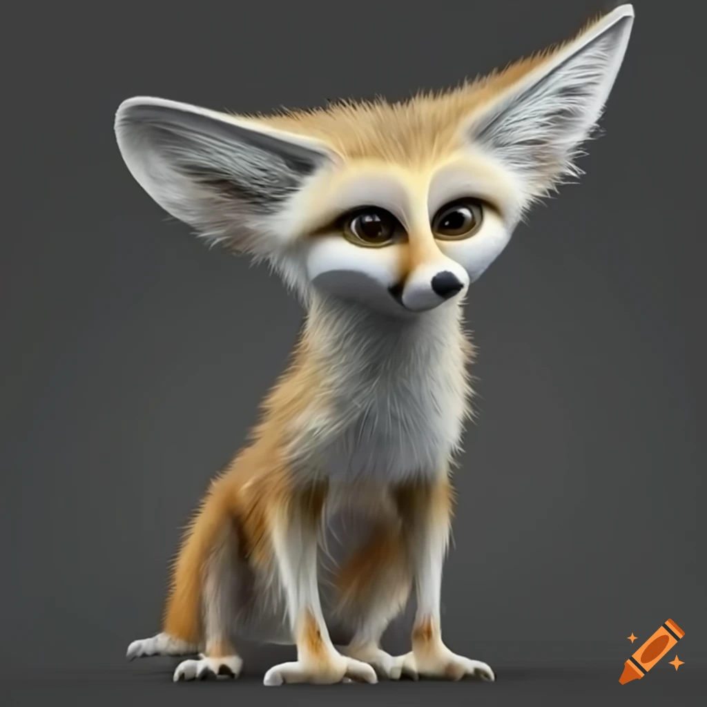 Pixar fennec character design on Craiyon