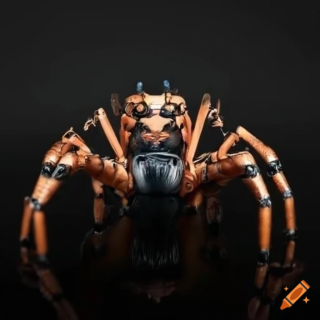 Robot spider_photo_real_subject_in_front_full_body_image_from_a ...