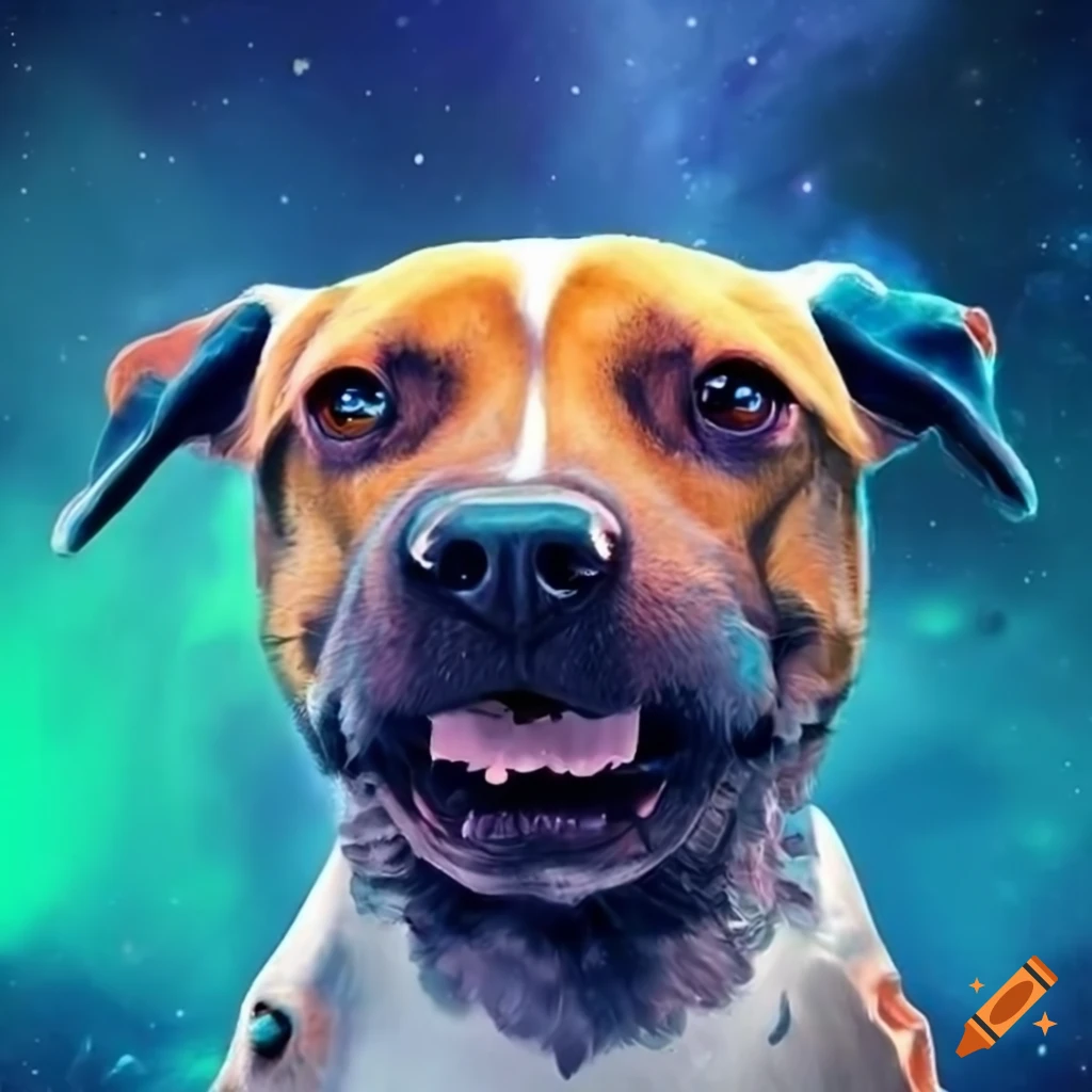 Space dog on Craiyon