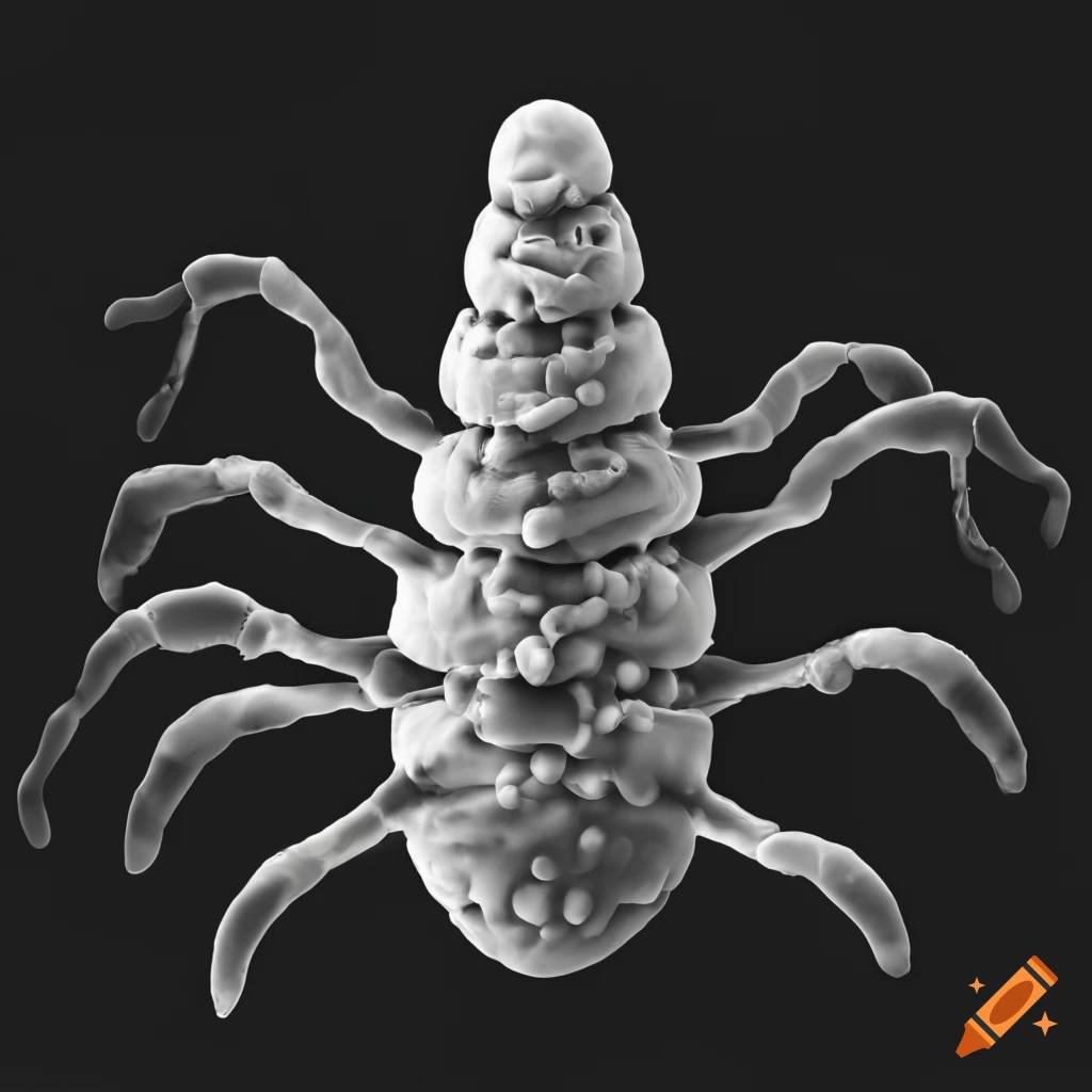 Insect hands feet antennae electron microscope monochrome on Craiyon