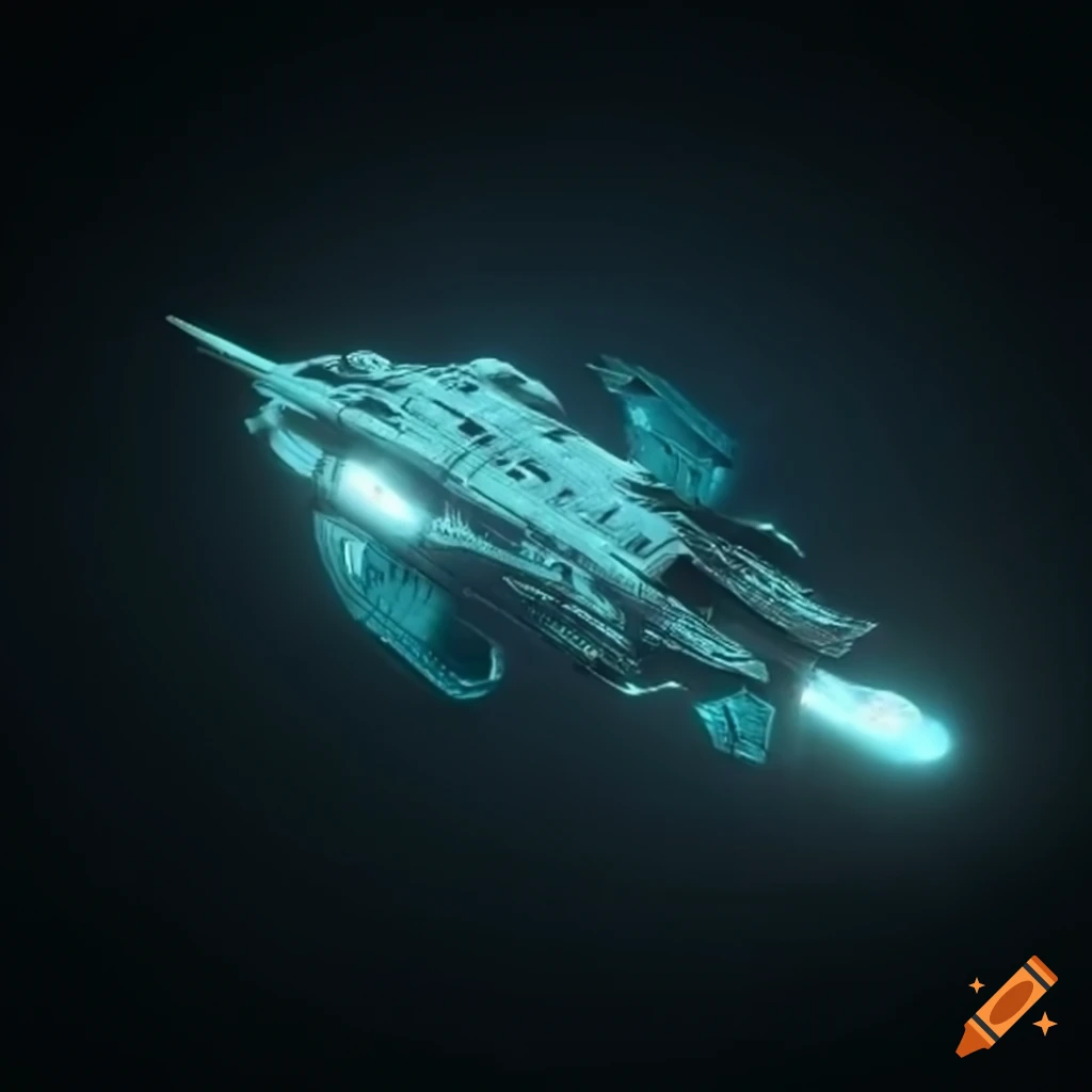 Create an extremely detailed extraordinary alien starship with unknown ...