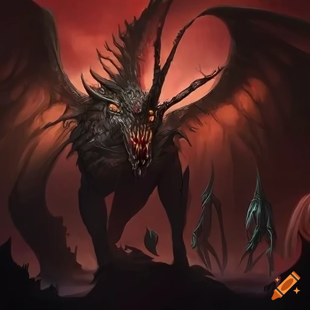 Intense confrontation between two mythical creatures, a fantasy-themed ...