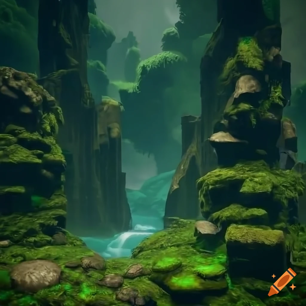 N the background between formation from above fantasy RPG game forest ...