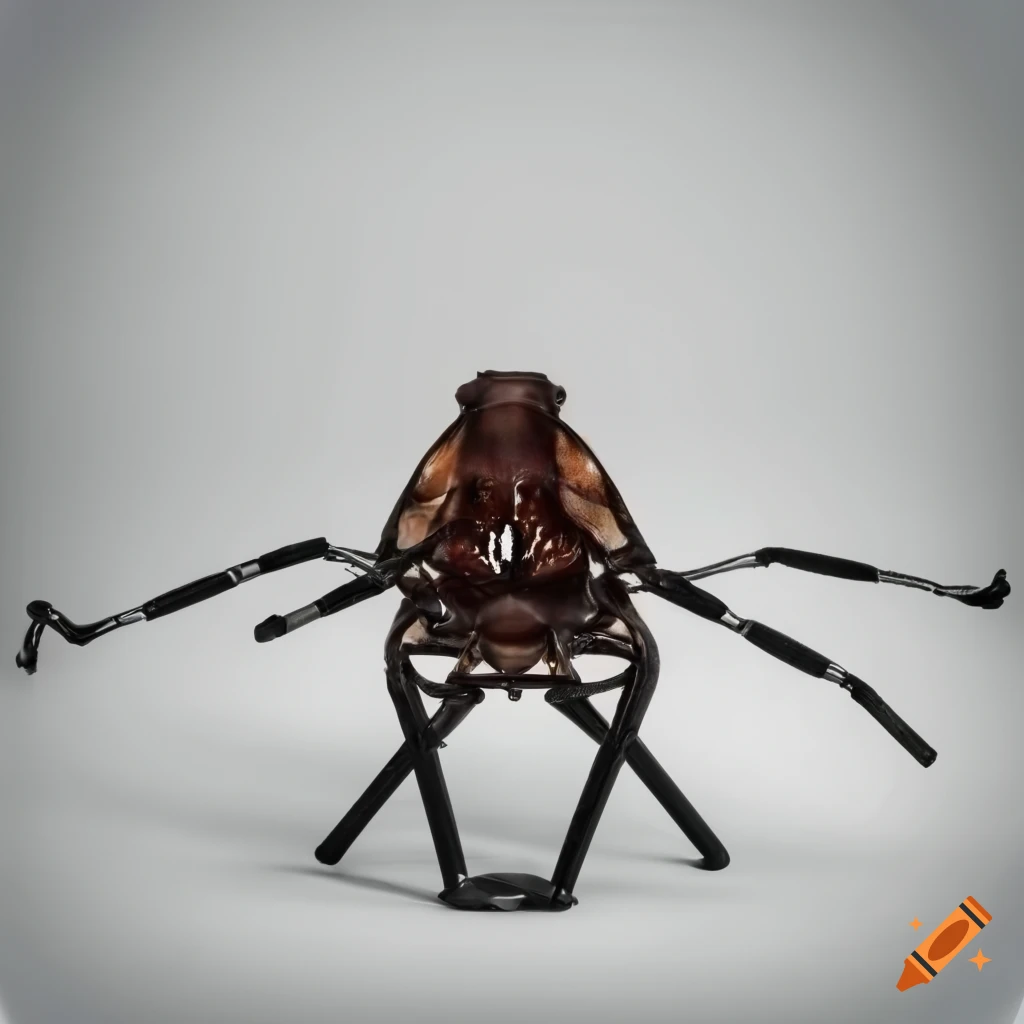 Jelly-like postmodern folding chair resembling the exoskeleton of an ...